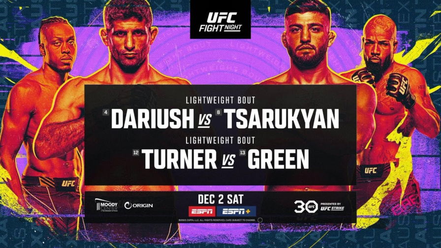 UFC FN: Dariush vs Tsarukyan - Karta walk, Kiedy, Gdzie