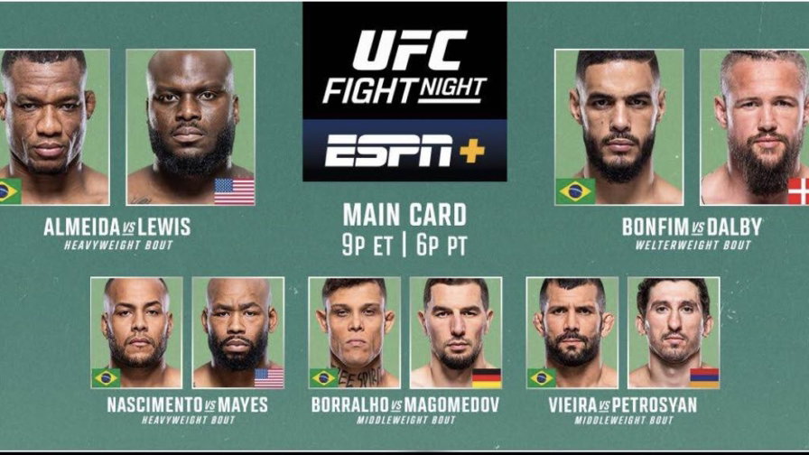 UFC FN: Almeida vs Lewis wyniki na żywo - kto wygrał?