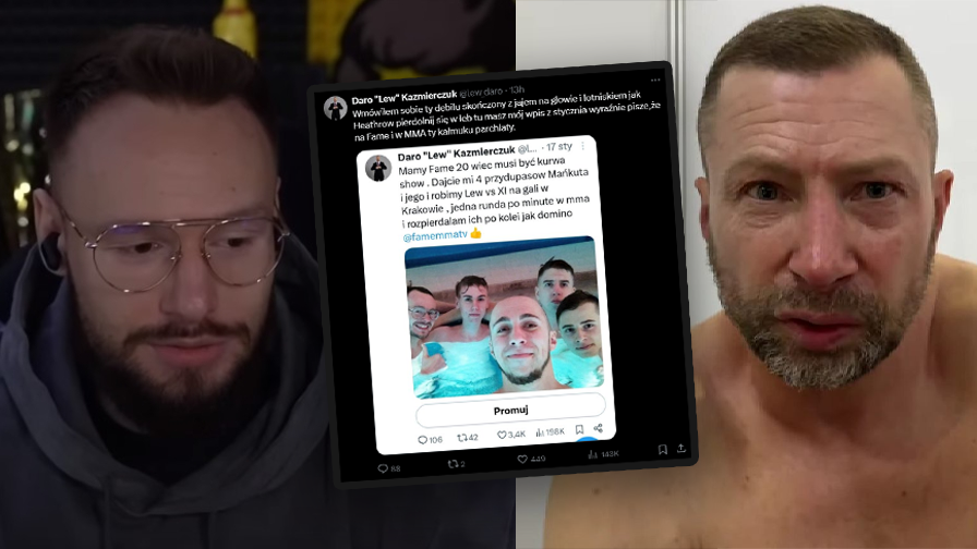 Daro Lew odpowiedział Xayoo - "D*bilu skończony z jajem na głowie i ...