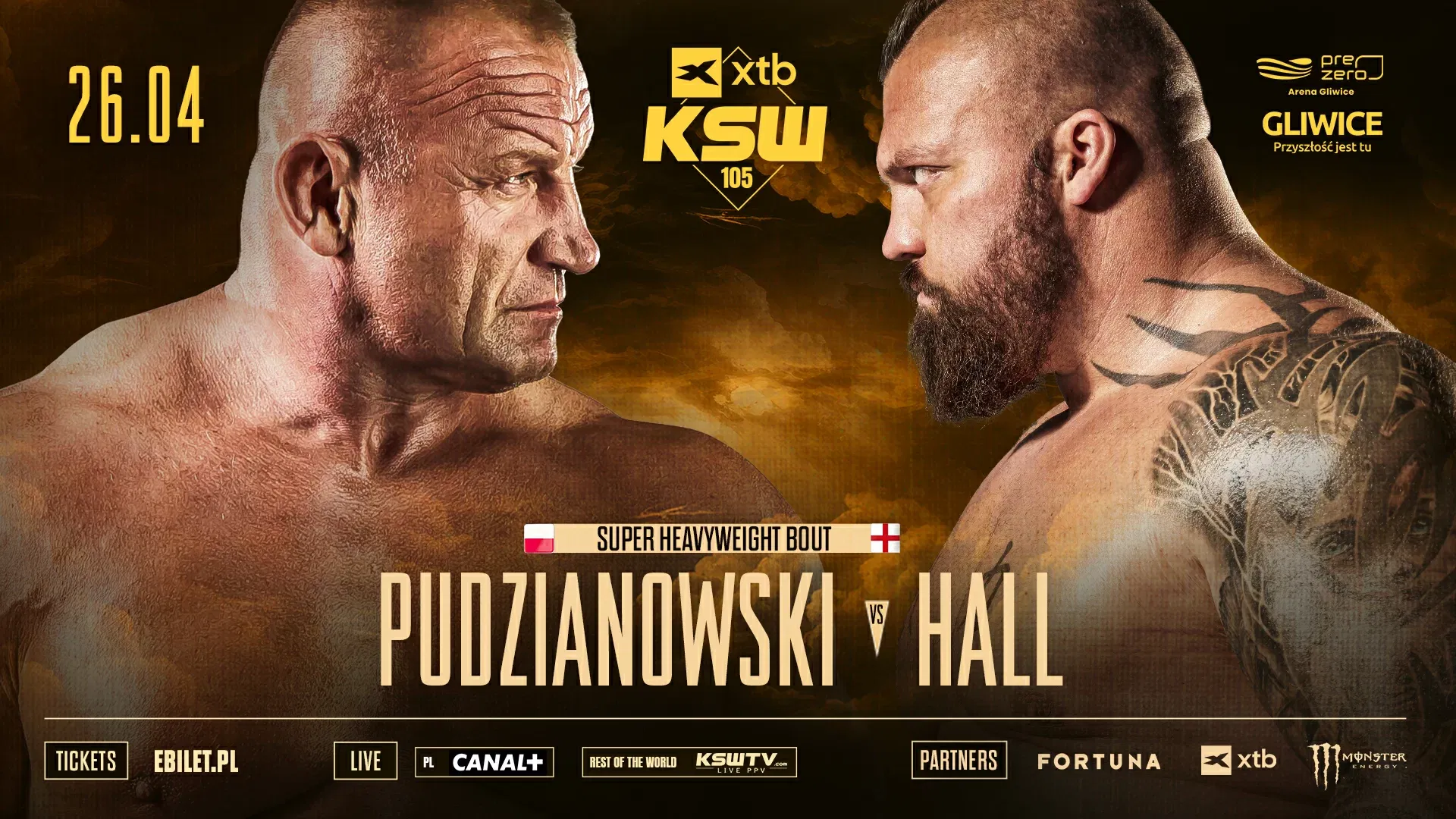 Kto wygrał Pudzianowski vs Hall? Wynik i opis walki KSW 105